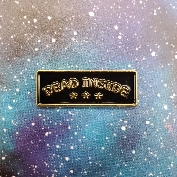 None | Jewelry | Dead Inside Enamel Pin | Poshmark